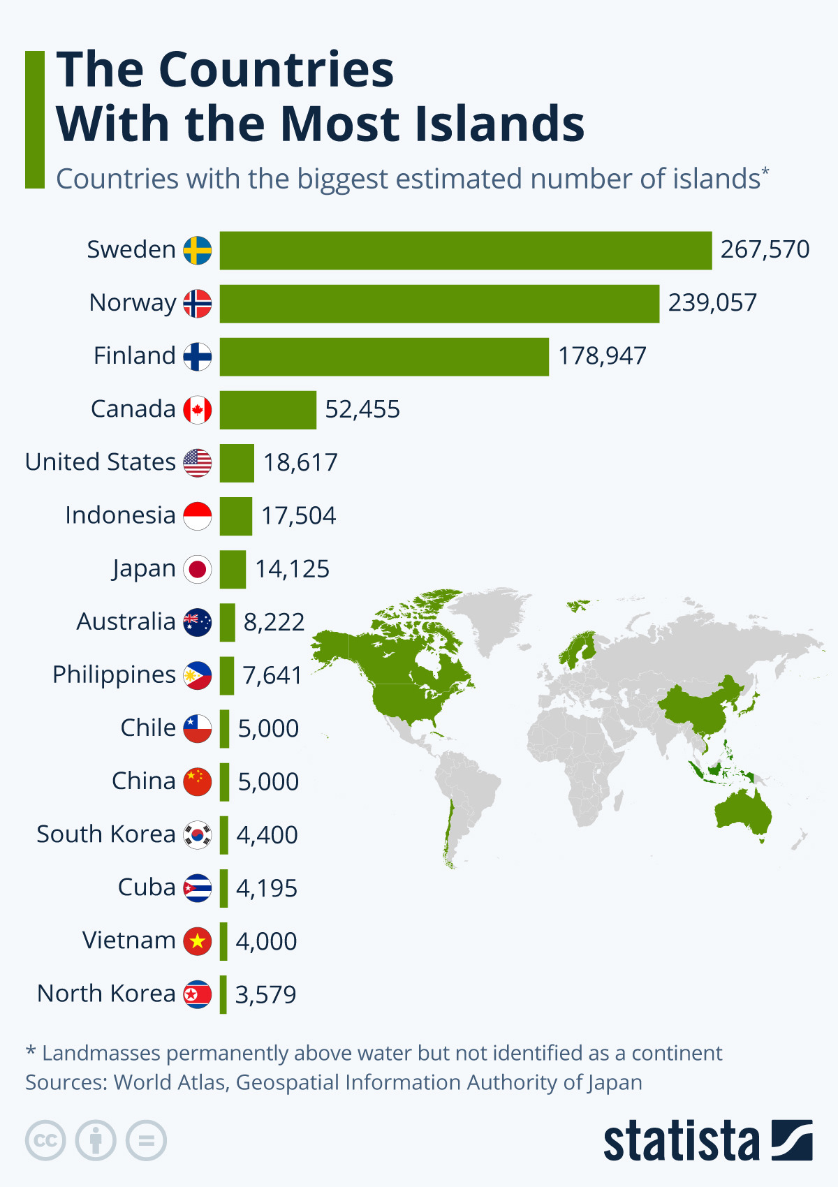 Countries with the most islands Out of all... - Maps on the Web Countries with the most islands Out of all... - Maps on the Web