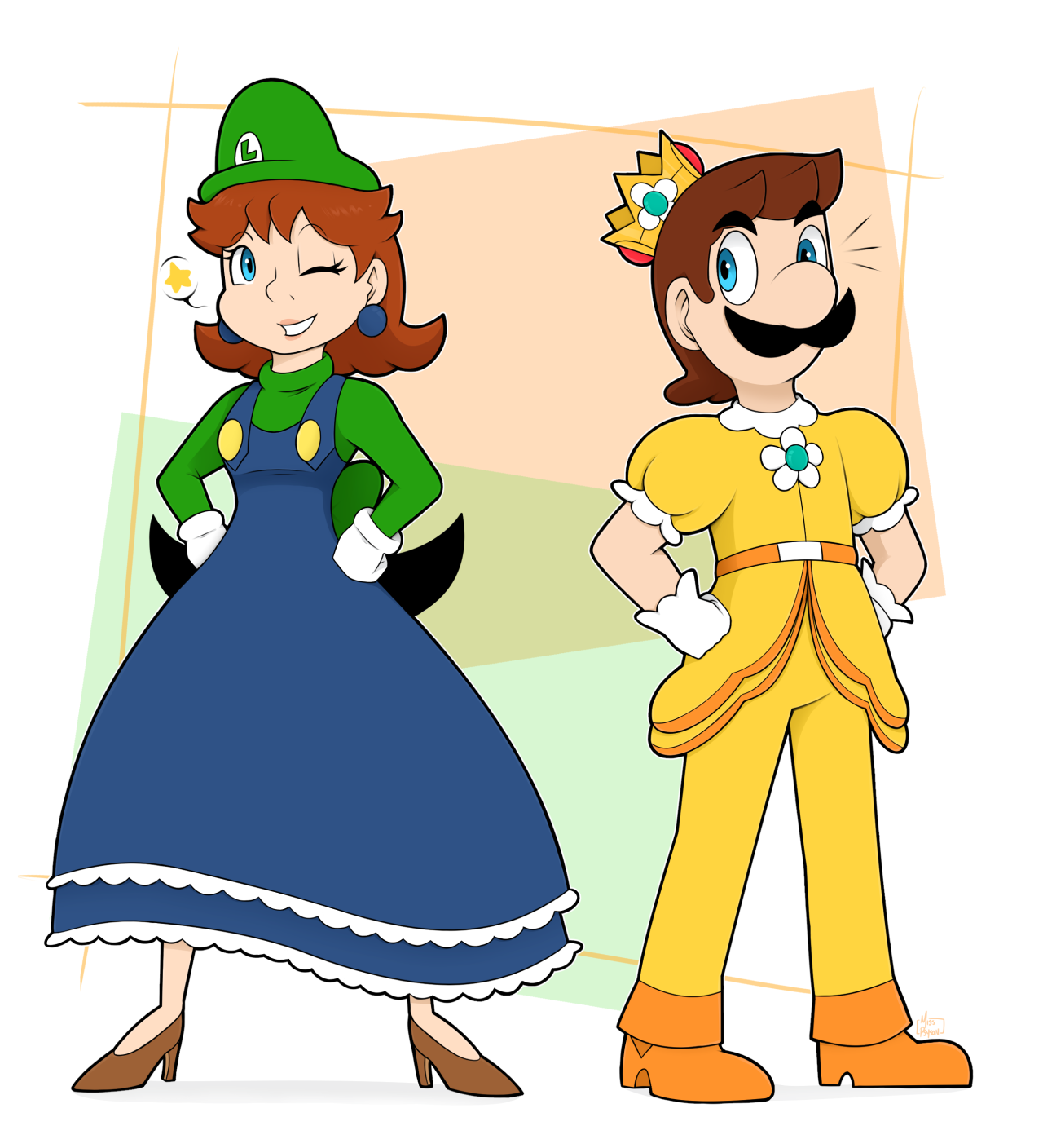 Miss Psyson — A Luigi Style Dress For Daisy And A Daisy Style