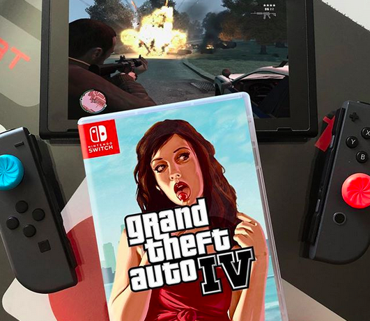 Nintendo Cafe Grand Theft Auto IV on Nintendo Switch Art by