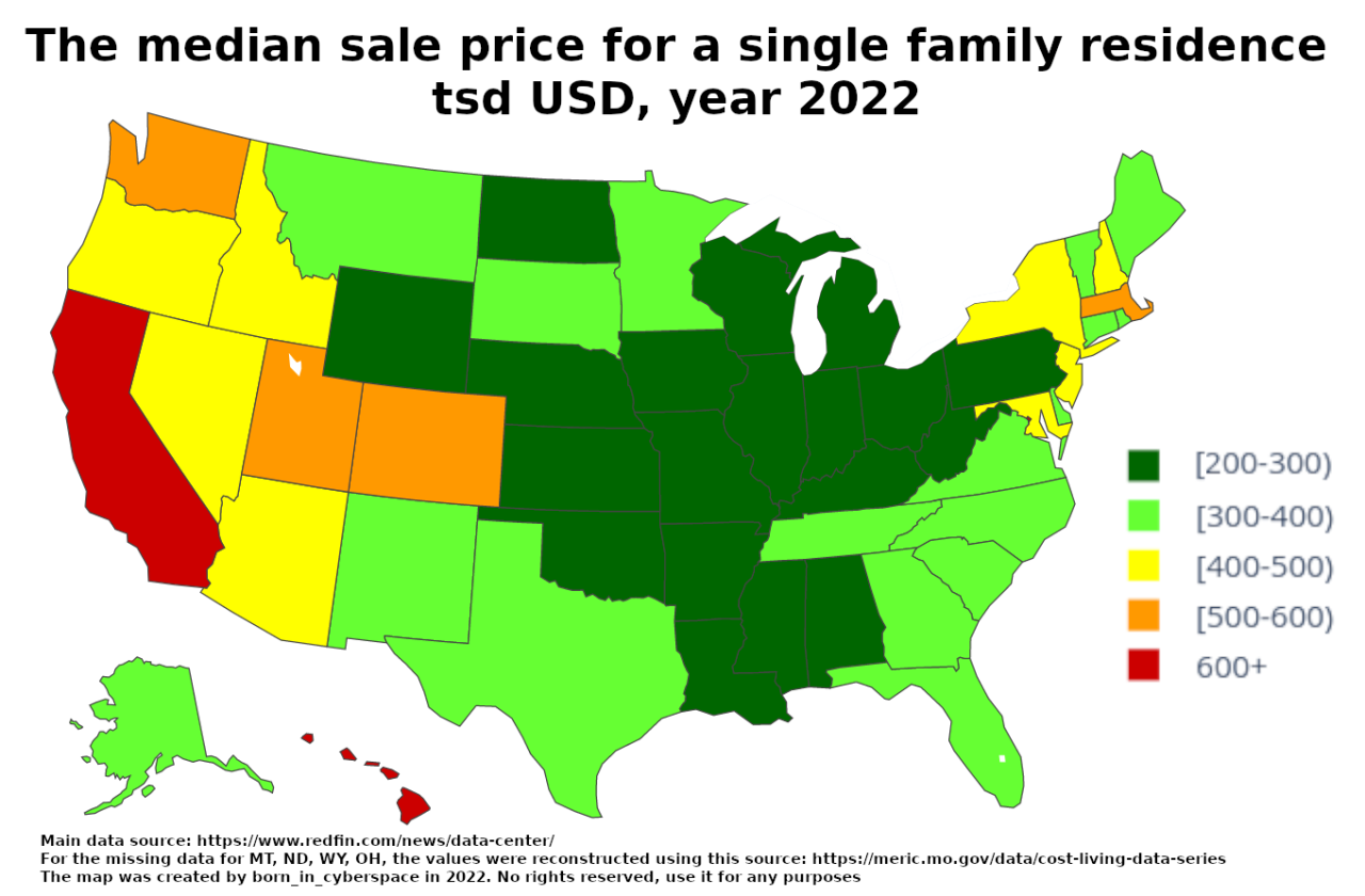 The median sale price for a single family... - Maps on the Web The median sale price for a single family... - Maps on the Web