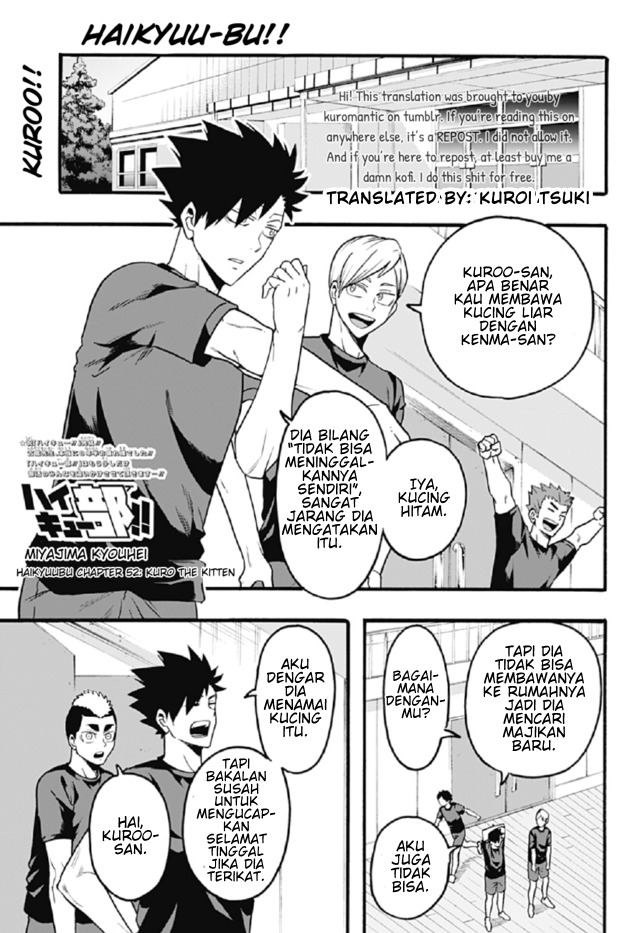 Haikyuu-bu!! Chapter 52: Kuro(o) si Kucing – @kuroi-tsuki on Tumblr