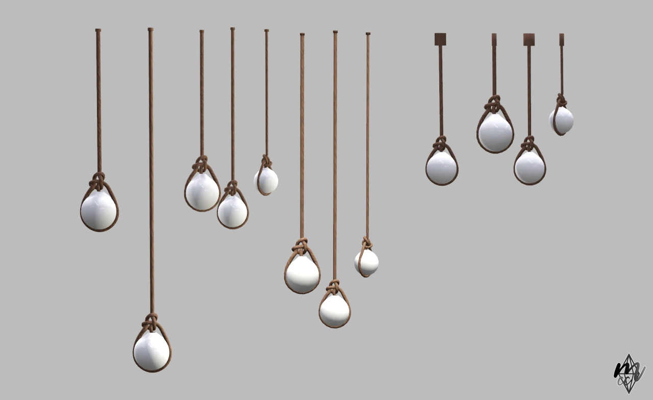 •martas Simsbook Cc• Algu Rope Lamp Set