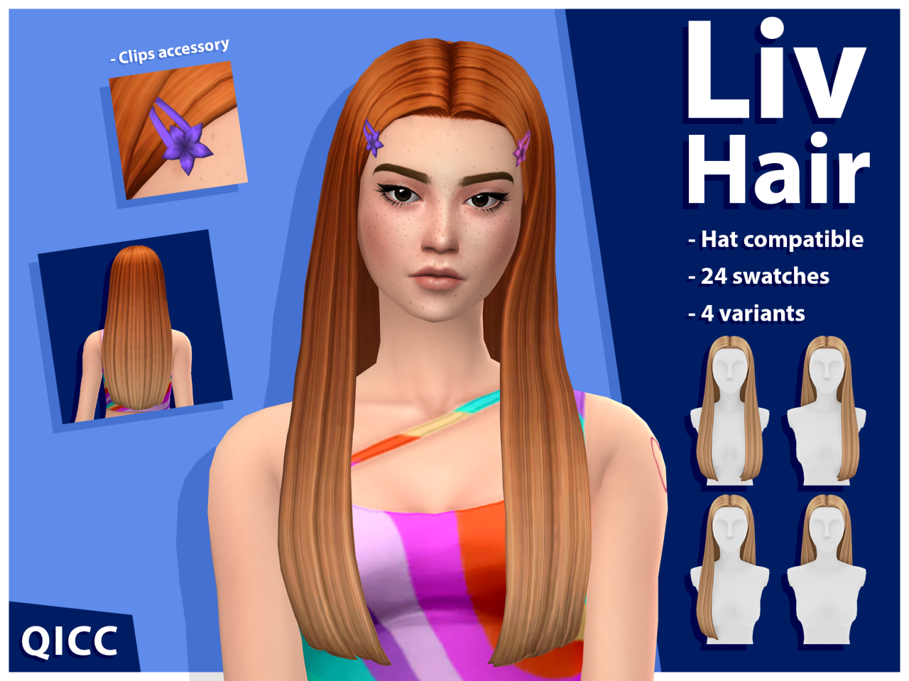 29 Straight Hair Sims 4 Cc