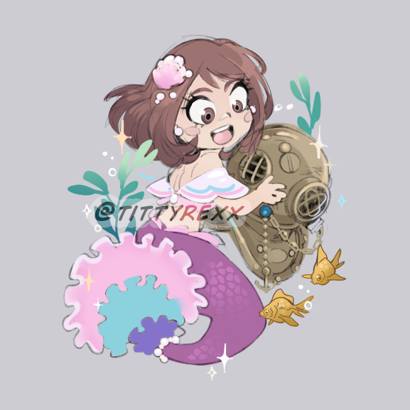 Tako Some Updated Designs For Little Mermaid Academia 🫧