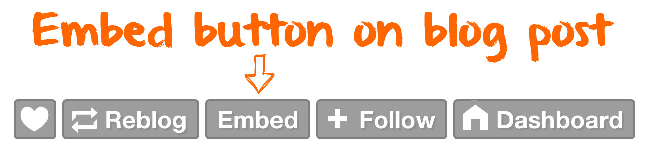 Unwrapping Tumblr — Tumblr added an Embed button to individual blog... Unwrapping Tumblr — Tumblr added an Embed button to individual blog...