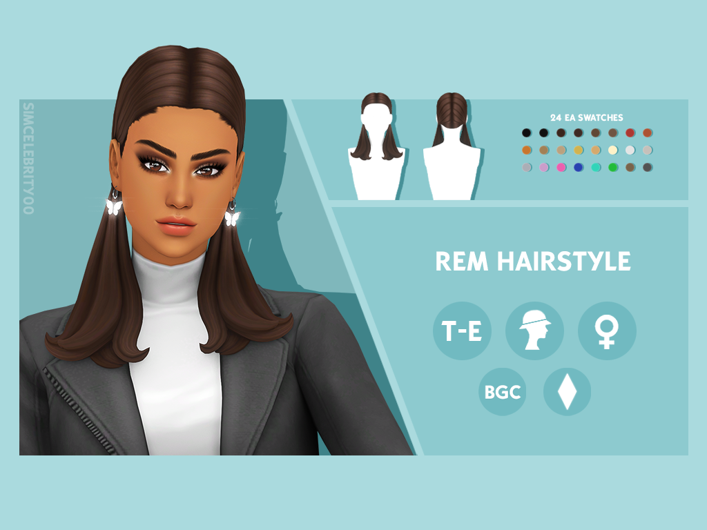 Simcelebrity00 Rem Hairstyle Maxis Match Emily Cc Finds