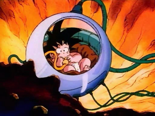 Dragon Ball • Goku llega a la tierra en esta nave desde el... Dragon Ball • Goku llega a la tierra en esta nave desde el...