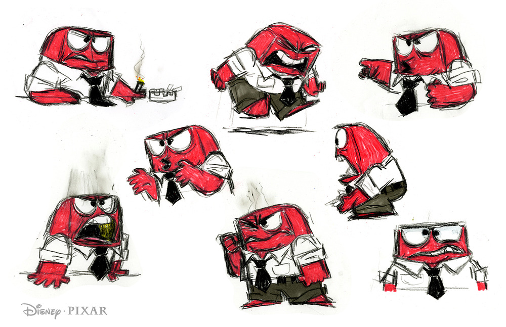 Animation Art — Anger Character Designs For Inside Out By Chris