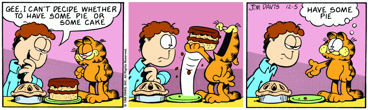 Garfield Eating Cake