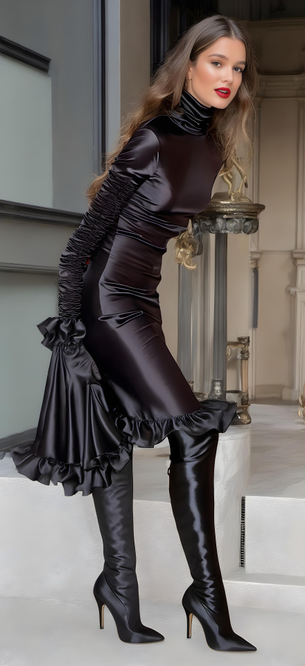 Satin Dress Tumbex