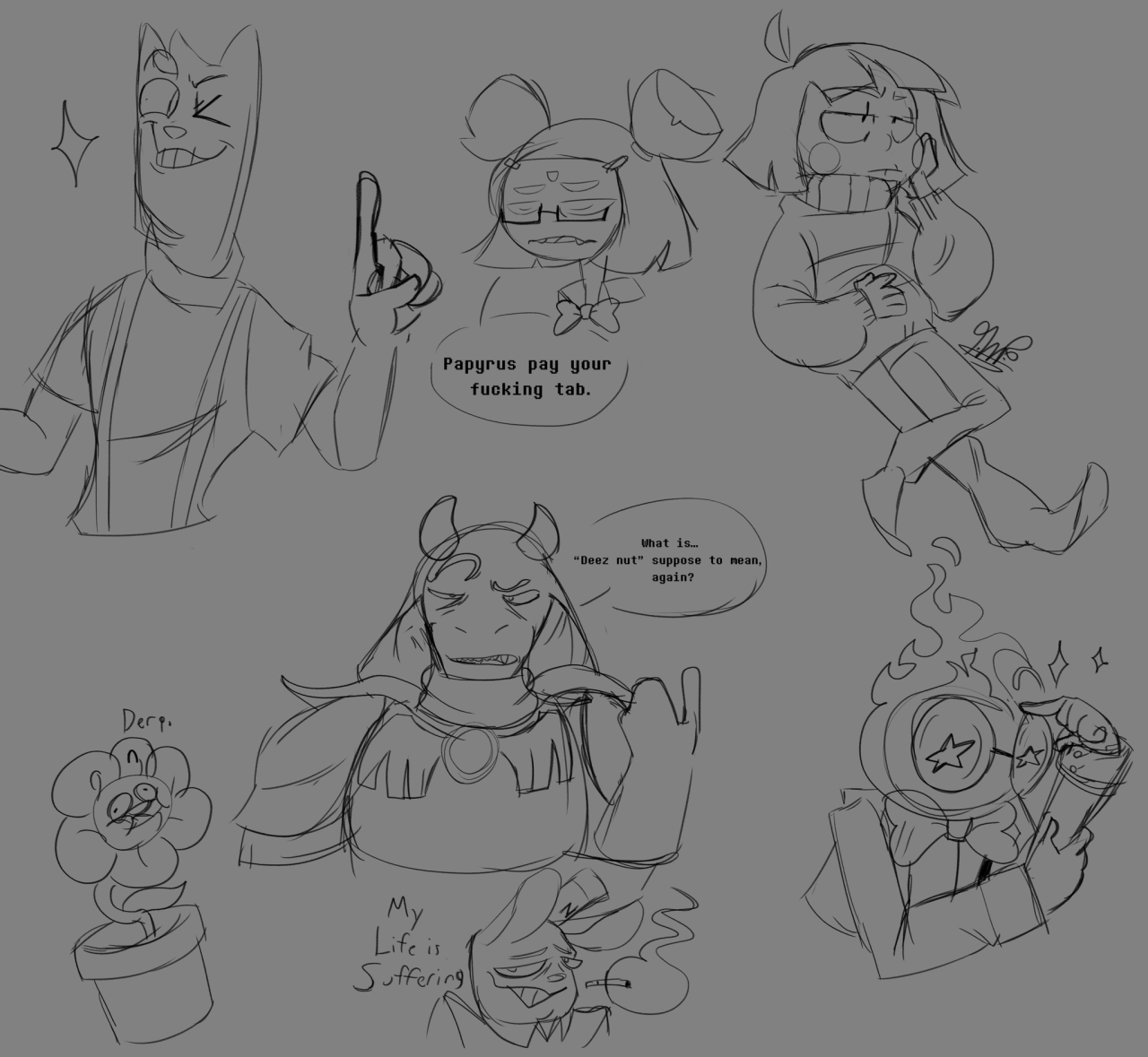 Canon Underswap Blog: Some doodles I made before bed @thedoggoboi Canon Underswap Blog: Some doodles I made before bed @thedoggoboi