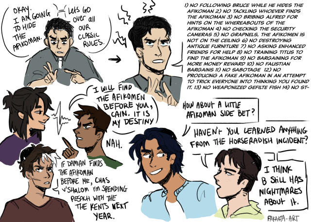 Batfam Afikoman Hunt For A Request Happy Passover Fakakta Art On Tumblr