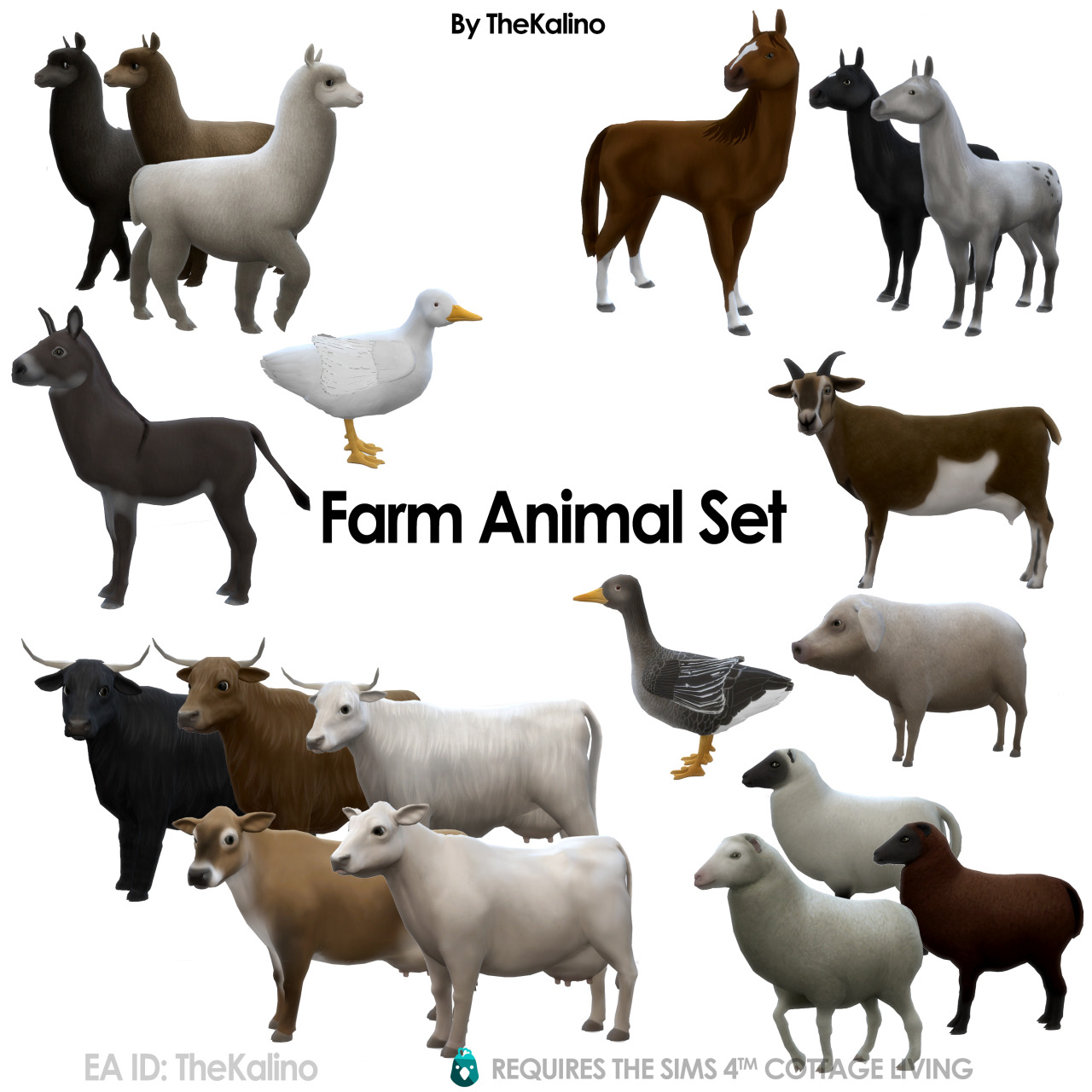 Farm Animal Set – @kalino-thesims on Tumblr Farm Animal Set – @kalino-thesims on Tumblr