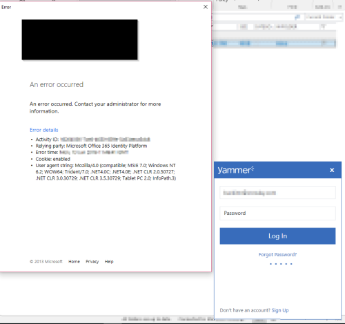 An Error Occurred Contact Your Administrator For