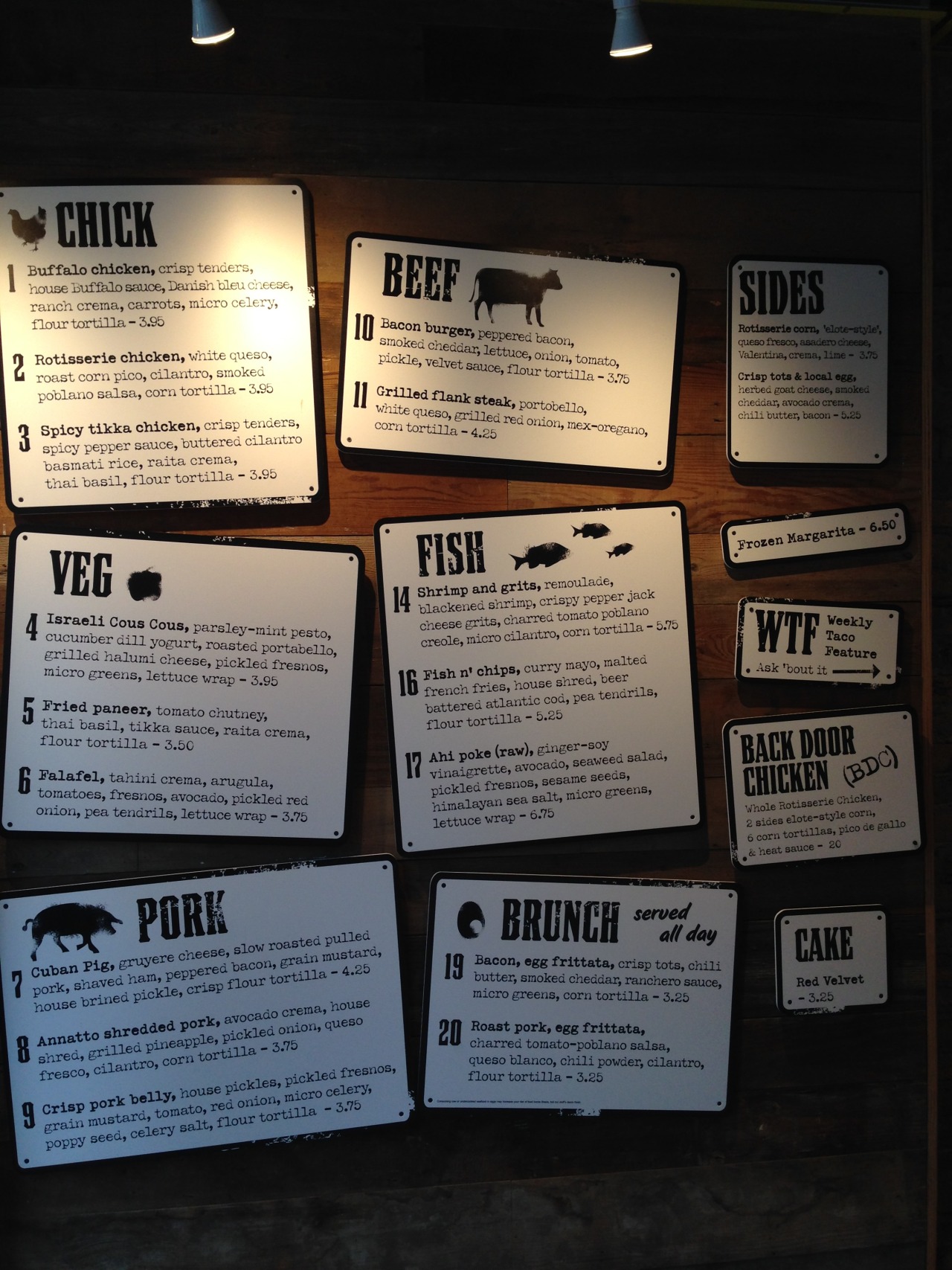 Velvet taco menu store