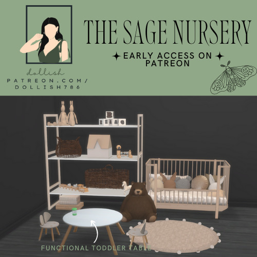 Now available for early access $3 tier :) The Sage Nursery Collection! | dollish on Patreon ...