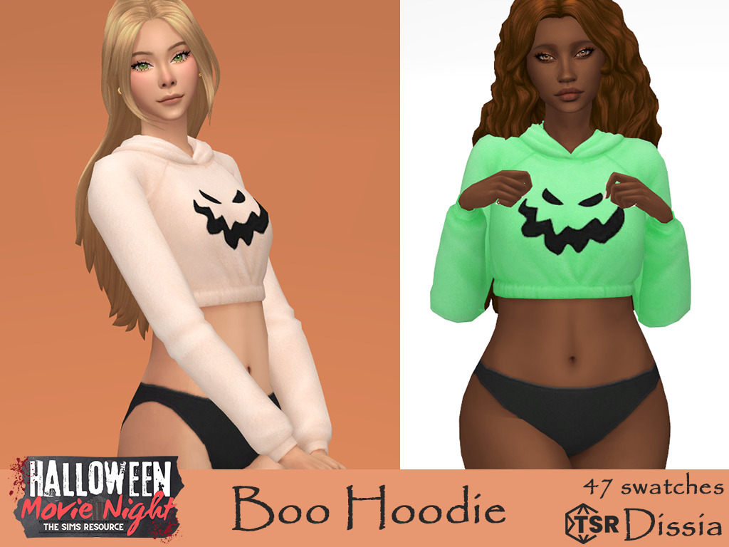 Boo Hoodie 47 swatches Base Game Compatibile Custom Thumbnail Get it from TSR: Boo Hoodie Boo ...