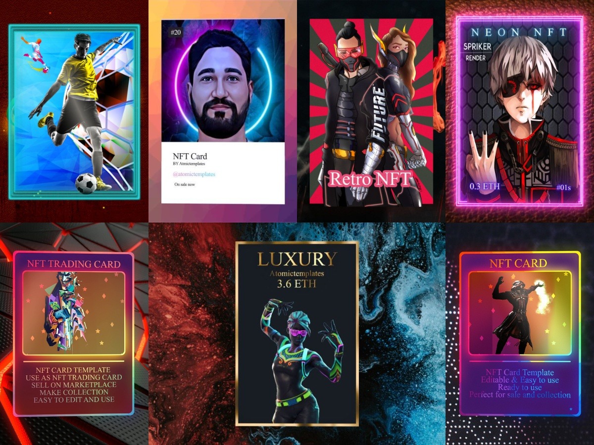 Atomic templates — customizable 3D NFT, gaming nft card template,... Atomic templates — customizable 3D NFT, gaming nft card template,...