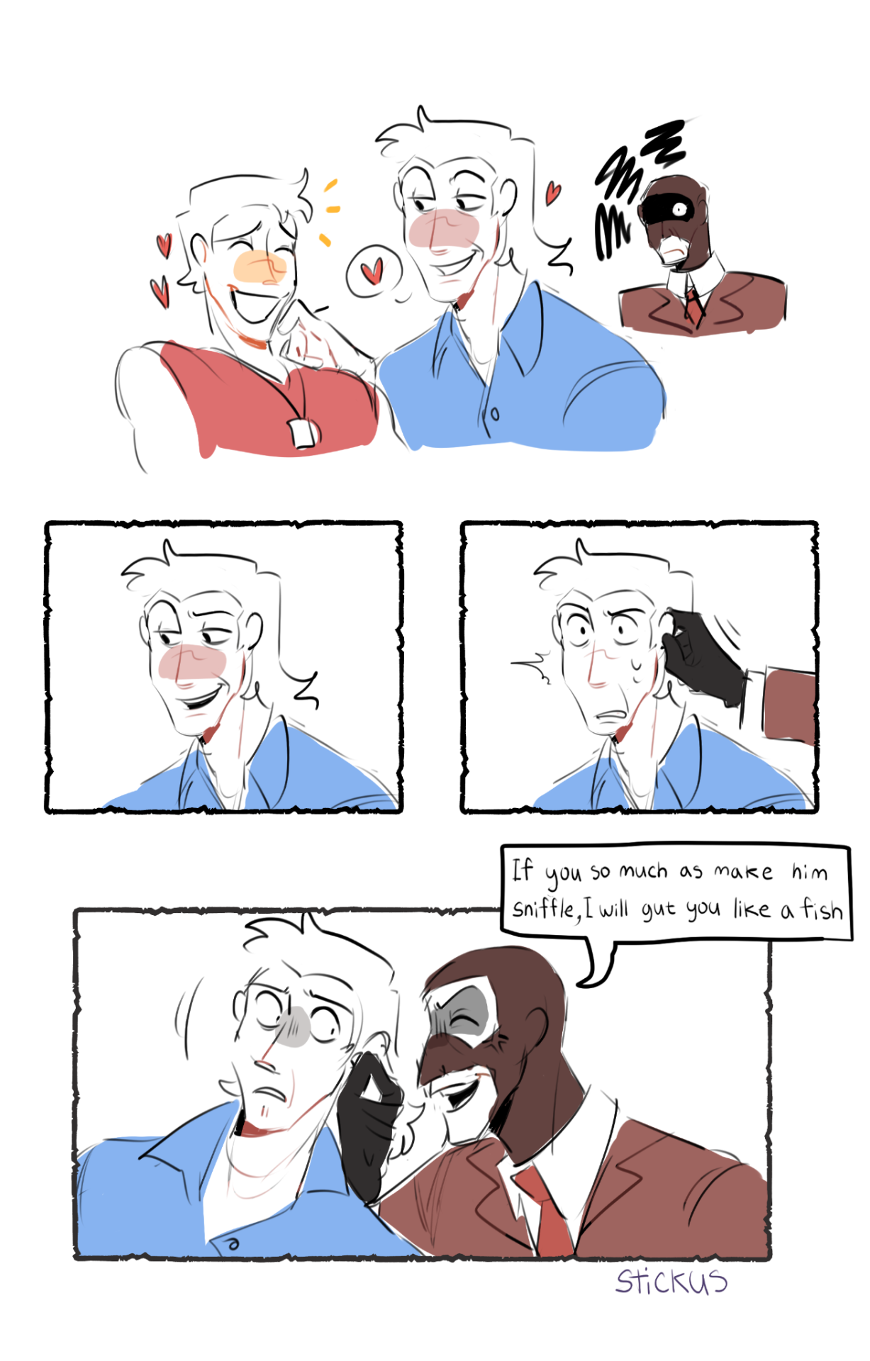 Stickus — I Love Ur Snsc People Always Draw Blu Scout And