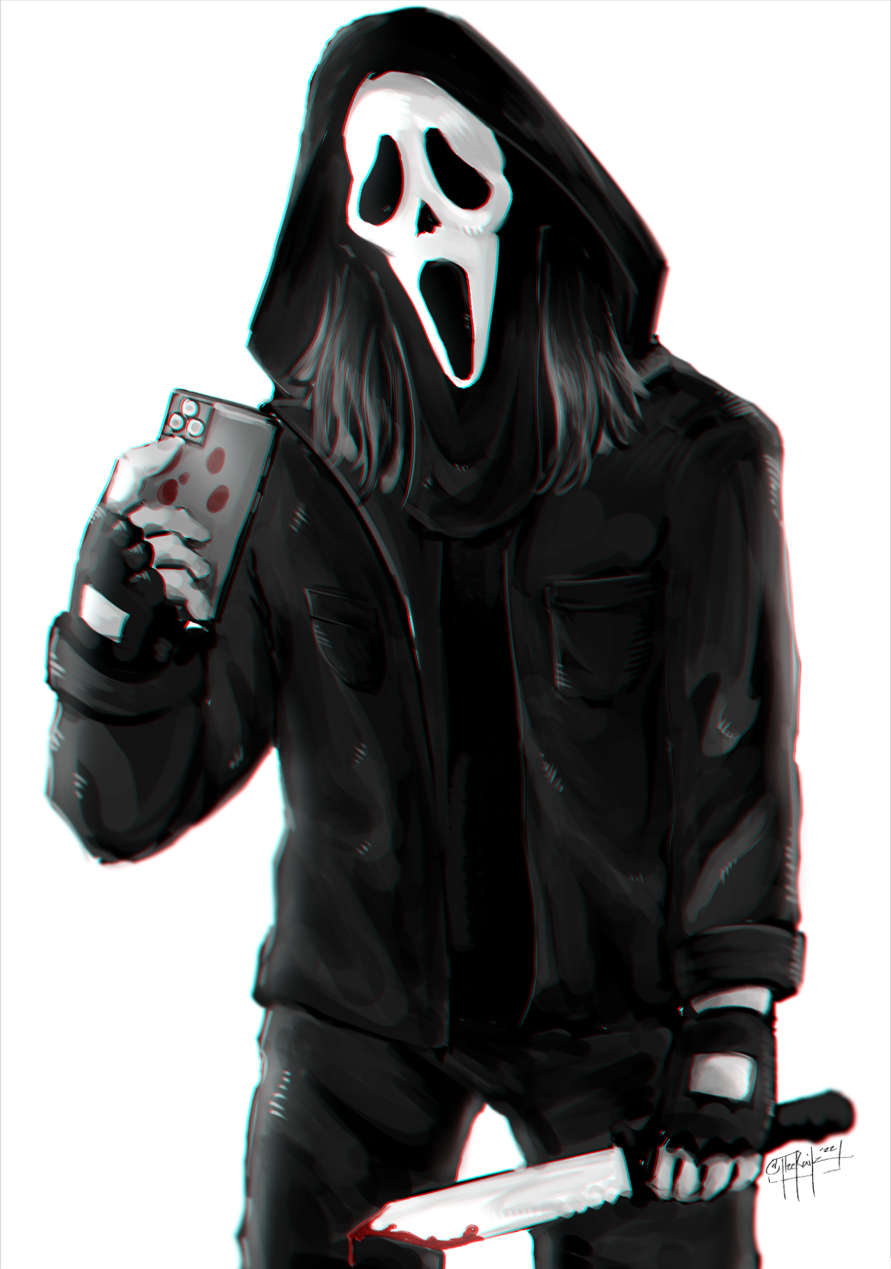 Therailz Art Blog Ghostface Based On My Lazy Thirst Trap Ghostface
