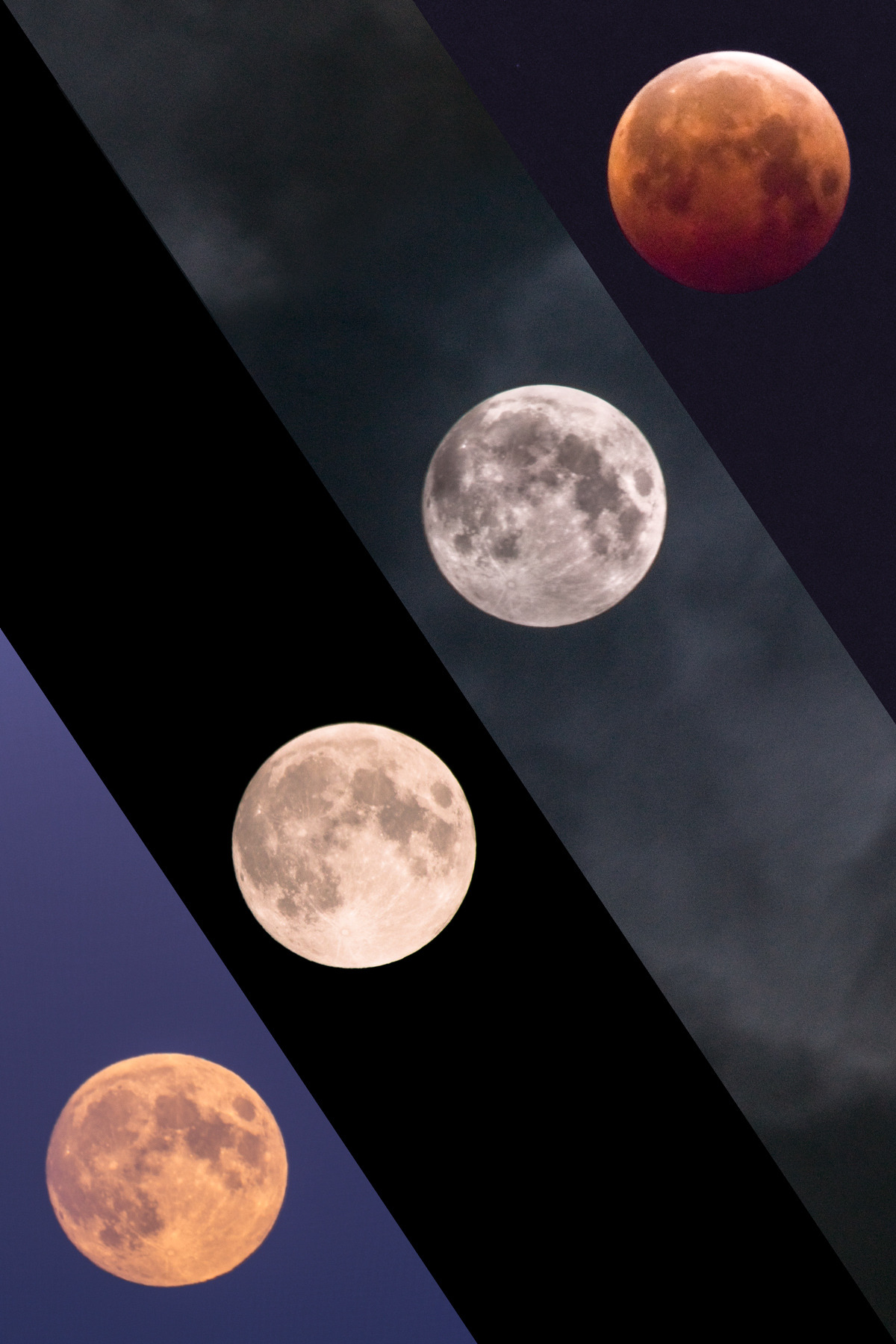 A Real Cloud Pleaser The Moon Captured At Various Times Last Night