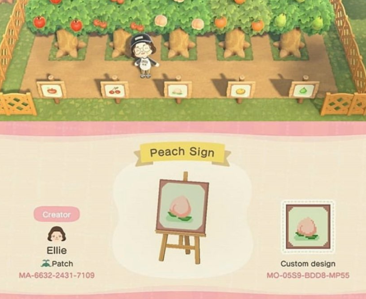 Fruit Orchard Single Signs Designed By Ellie Of Acnh Custom Designs