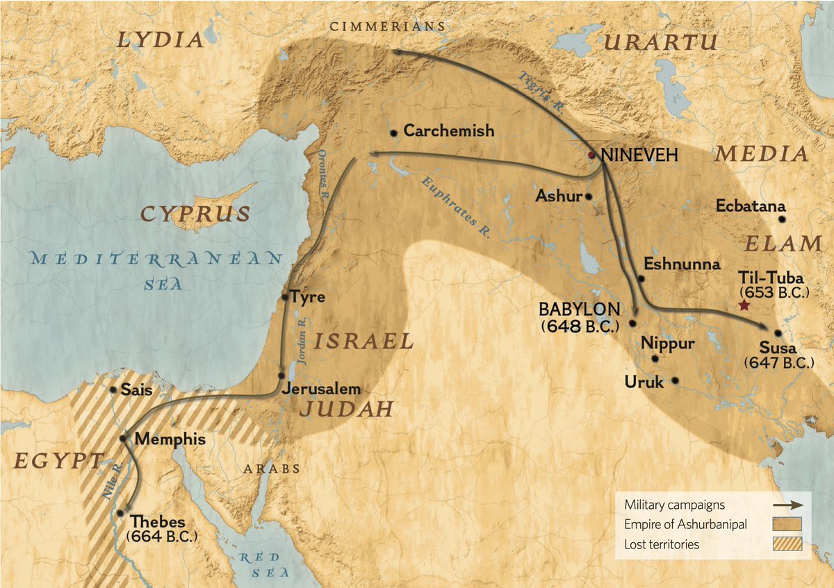 Ashurbanipal Reigned Over The Assyrian Empire And Maps On The Web