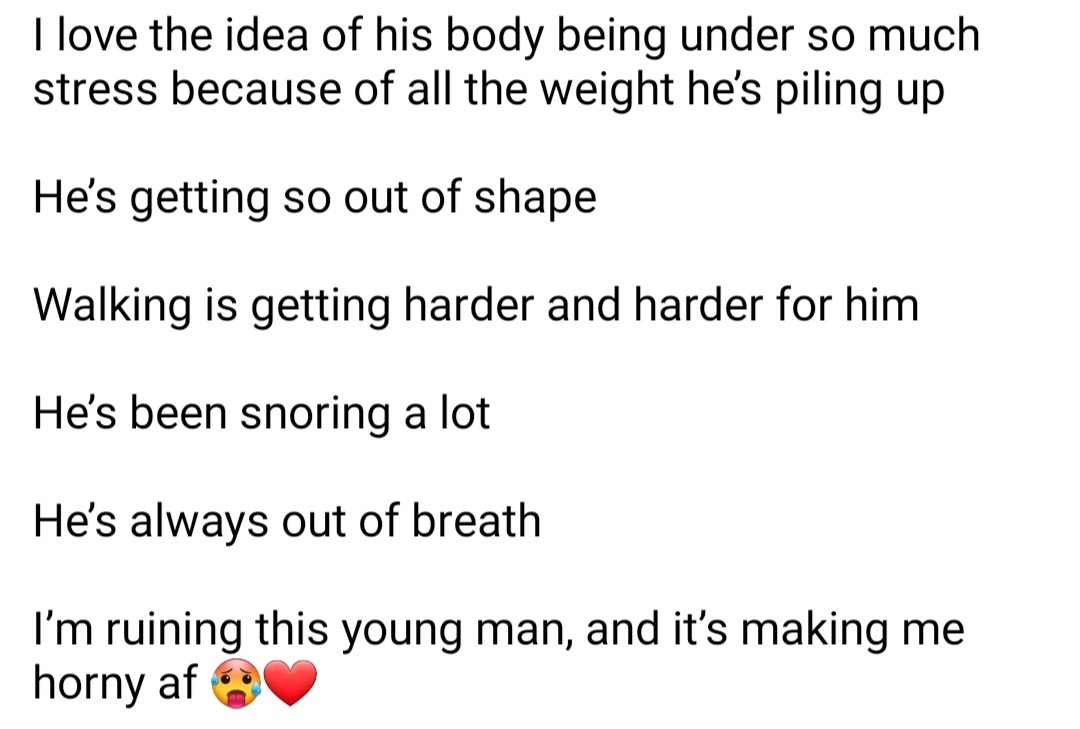 Give Him Food On Tumblr Image Tagged With Death Feederism Female Feeder Female