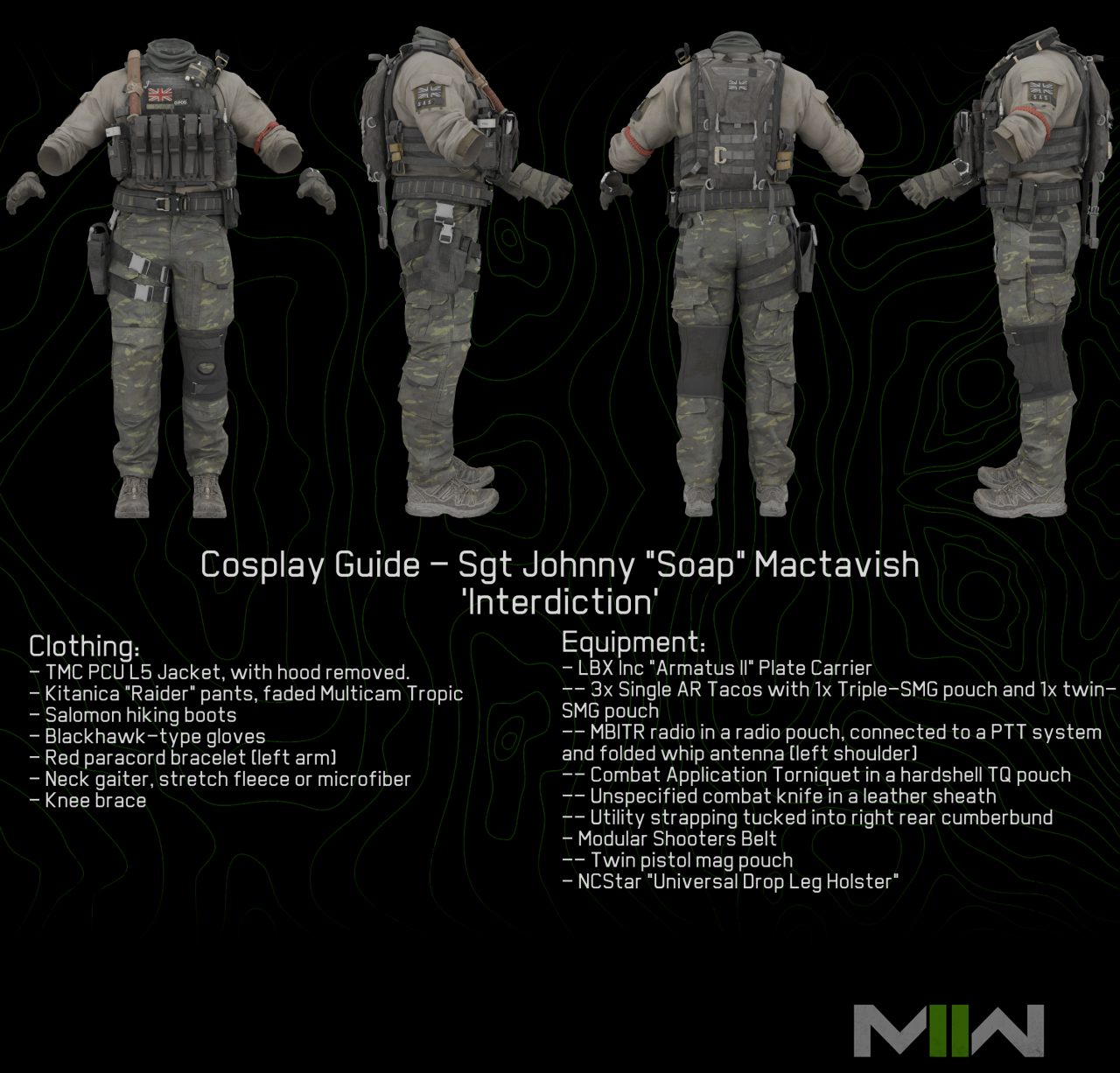 Jesses Ops Room Mwii Cosplay Guides John “soap” Mactavish Mwii