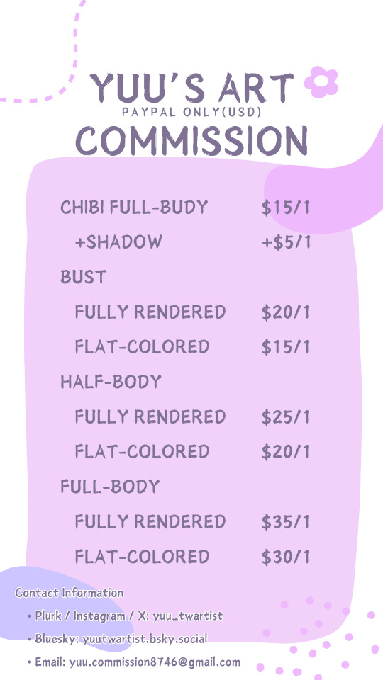 COMMISSION OPEN 🥳 – @yuu-twartist on Tumblr