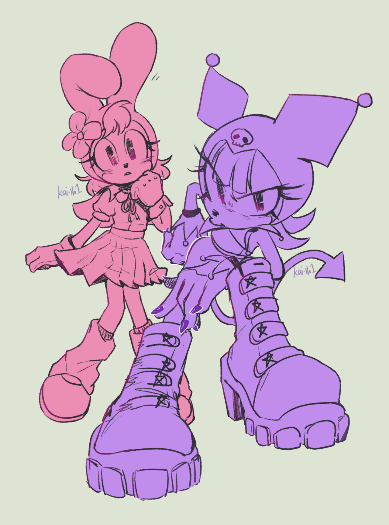 Redrew Some Really Old Art Of My Melo And Kuromi `ェ´