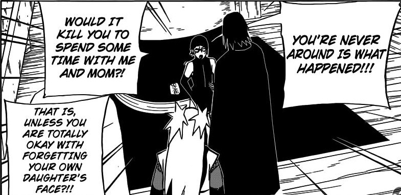 Sakura did tell Sarada that Sasuke was on a grueling mission (chapter 7 ... Sakura did tell Sarada that Sasuke was on a grueling mission (chapter 7 ...