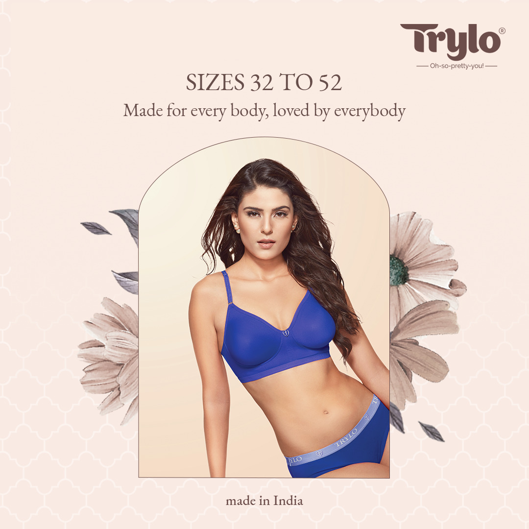 Trylo brings to you bra sizes from 32 to 52 and cup sizes from B, C, D, E, F, G, H, I so that ...