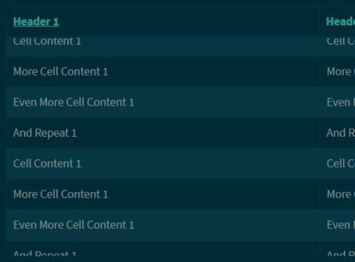 Amazing jQuery Plugins — Freeze Table Headers & Columns With jQuery Amazing jQuery Plugins — Freeze Table Headers & Columns With jQuery
