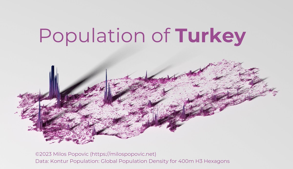 Population Density Map Of Turkey By Maps On The Web