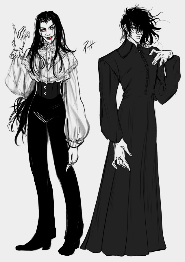 Pinterest gave me a “Dracula” outfits recommendation so I drew Alucard ...