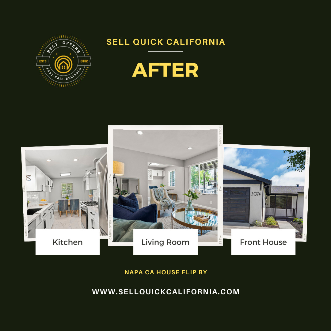 Here are the after pics of the house flip project we did in Napa, CA ...
