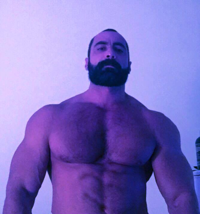 Argentinian Bearded Muscle Hunk Adrian Abreu See