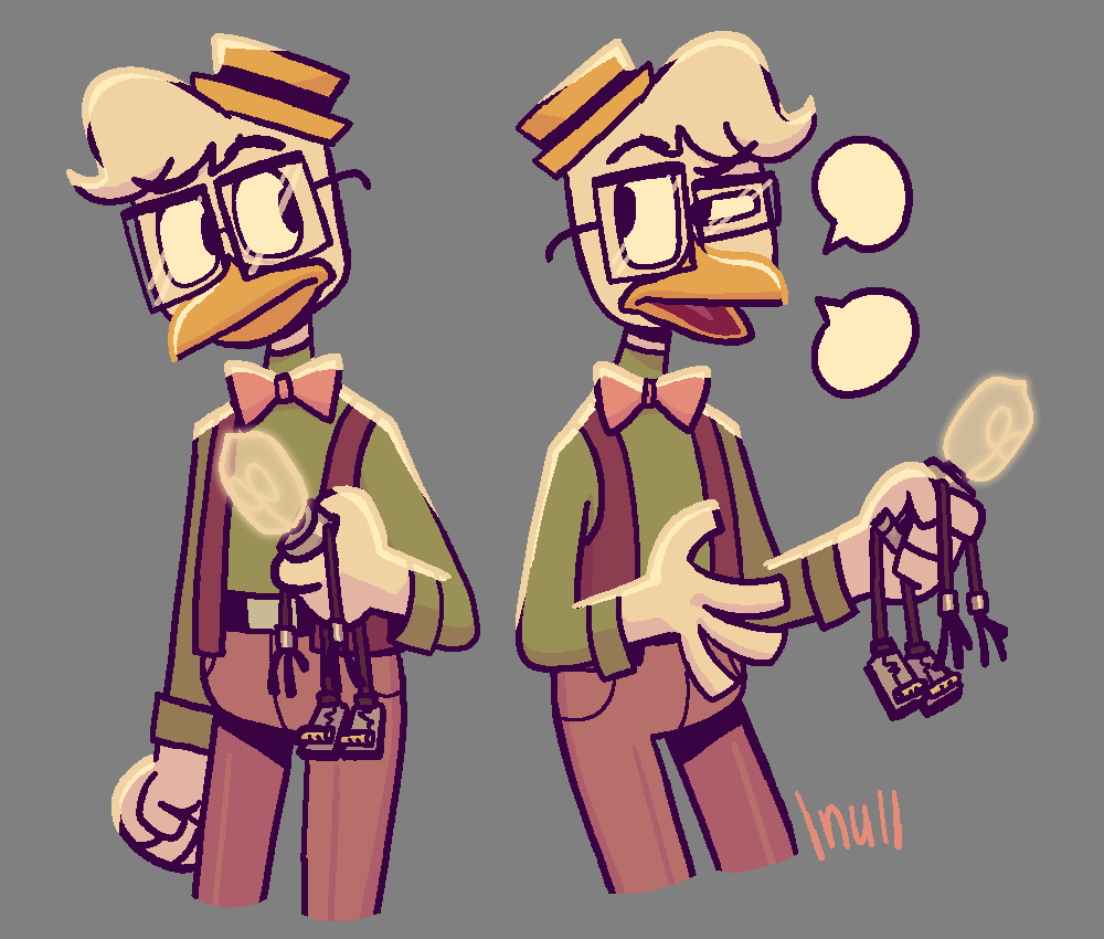 Art Time Id Two Drawings Of Gyro Gearloose From Ducktales
