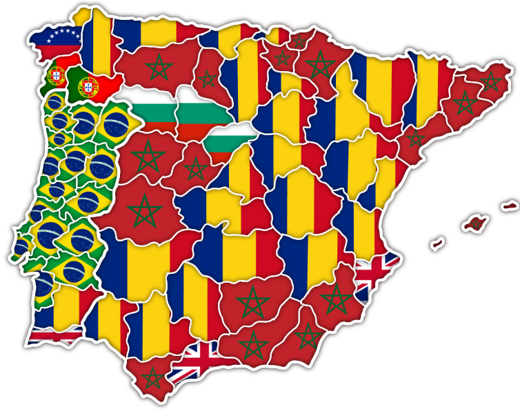 Most common immigrant in Iberian Peninsula - Maps on the Web Most common immigrant in Iberian Peninsula - Maps on the Web