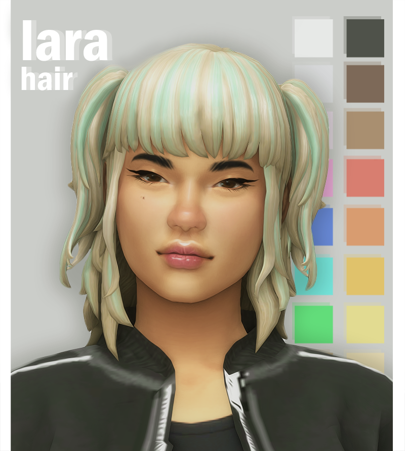 Sims 4 Cc Finds Okruee Lara Hair Hi Info 2 Files One For