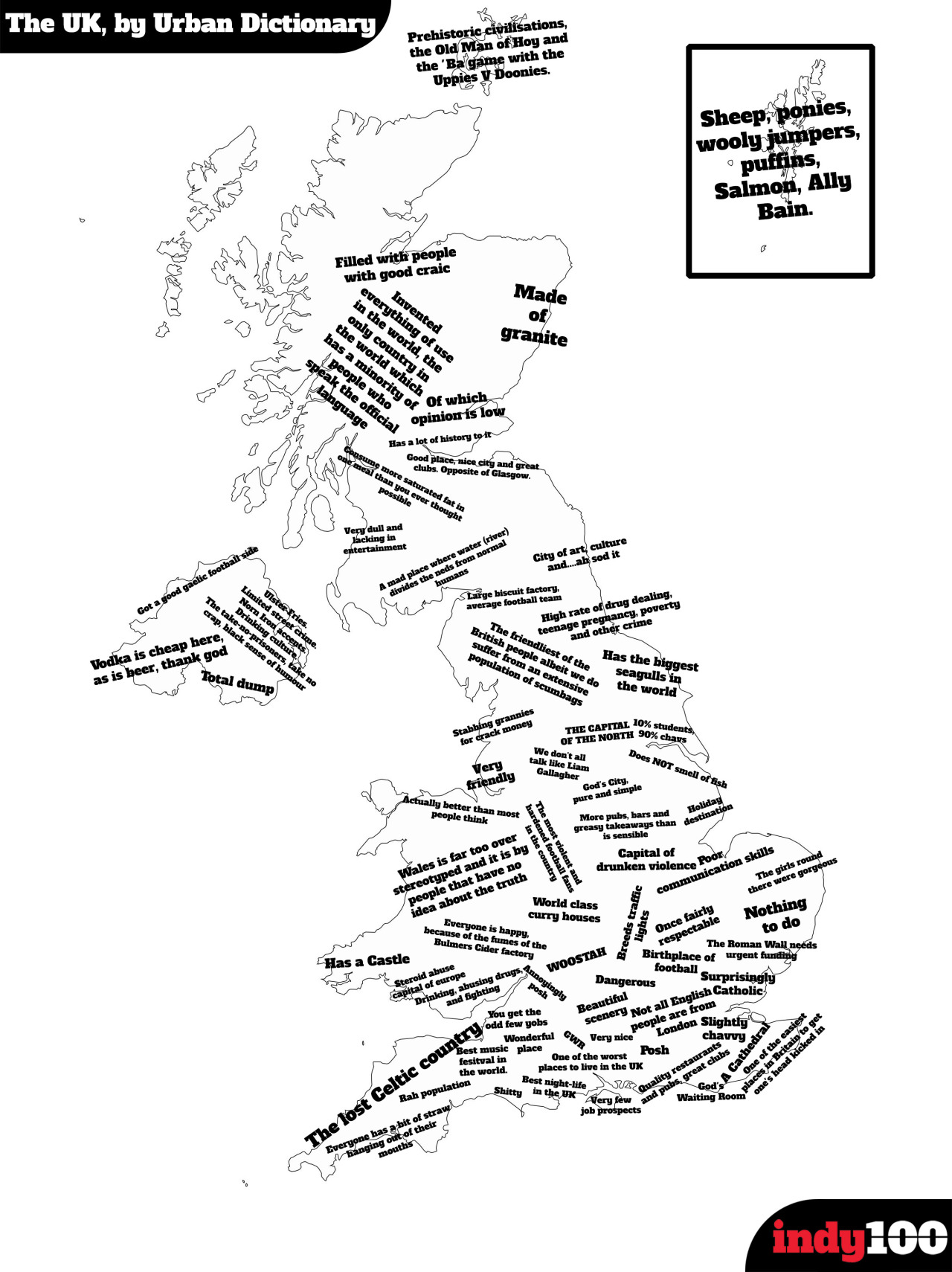 Urban Dictionary Map of the UK. More stereotype... - Maps on the Web Urban Dictionary Map of the UK. More stereotype... - Maps on the Web