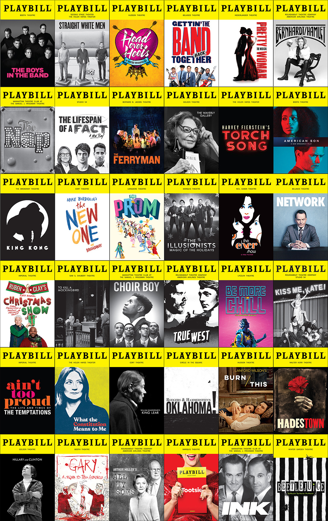 A Look Back At Every Playbill Cover Of The 2018 19 Playbill On Tumblr