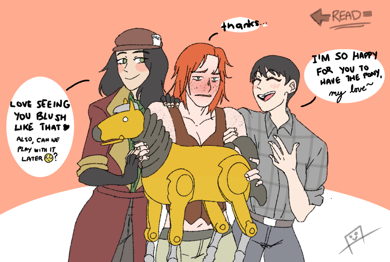 Degin00s Art Dump Piper And Curie Surprised Cait With A Giddyup