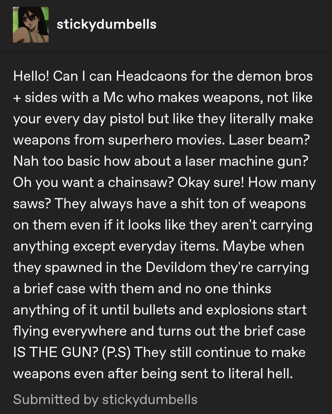 Nana • — The Obey Me Cast With A Weapon Maker Mc