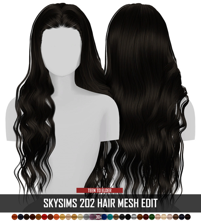 Skysims 202 Hair Mesh Edit Redheadsims Cc On Tumblr