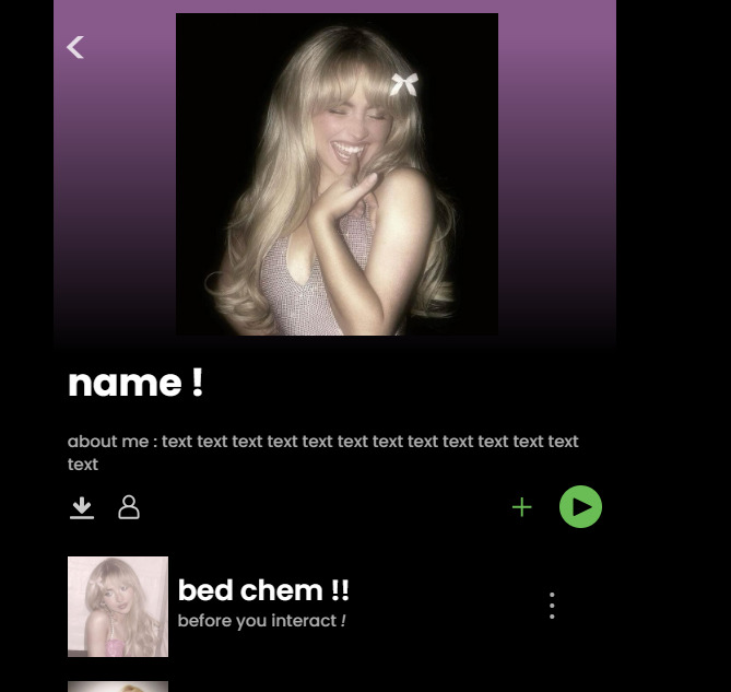 hiiii!! i was wondering if you could do a spotify non-pro template carrd? I love your carrds sm ...