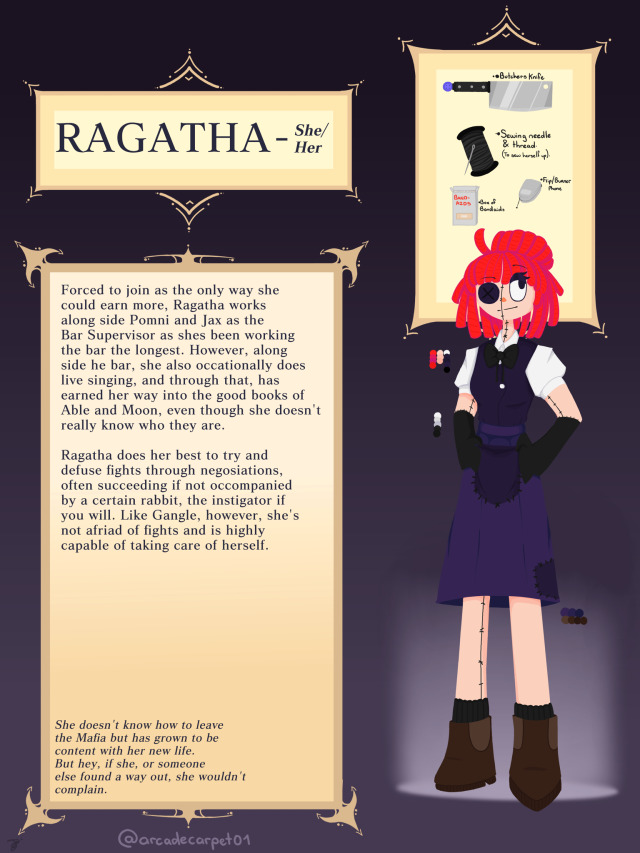 The Amazing Digital Mafia. File 2: Name: Ragatha Status: Alive Missing: False Role: Hitman, Bar ...