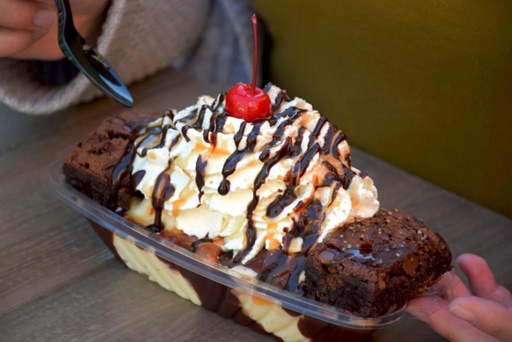 Giant Hot Fudge Brownie Sundae