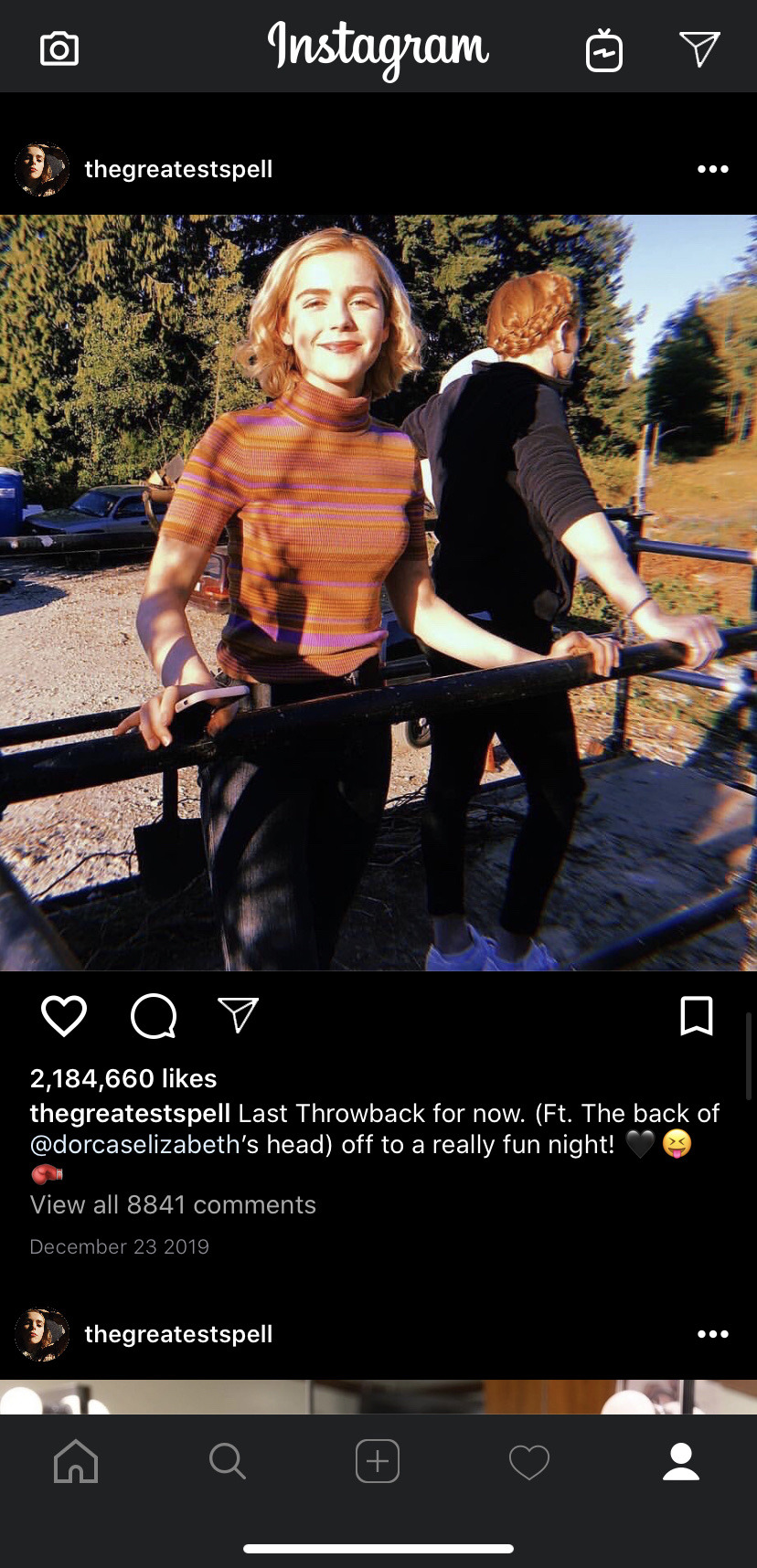 Archiverse Social Media — Au Sabrina Is The Leading Lady Of Hollywood Her